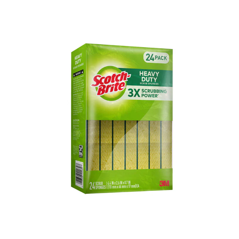 UNC-CTSPONGE 3M Sponge x 24/pack Yellow/Green | Macbeeners